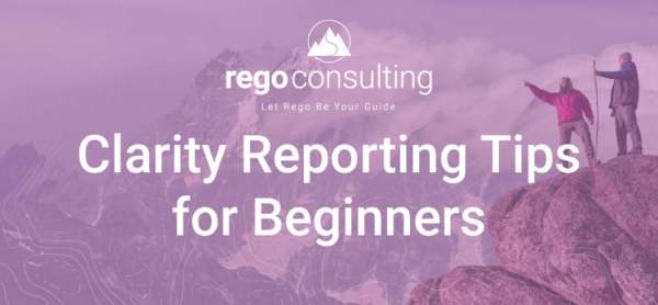 Clarity PPM Reporting Tips | Rego Consulting
